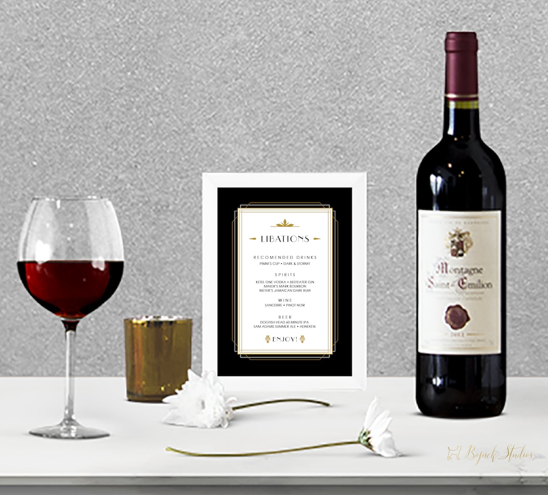 Bar Menu, Printable Bar Menu, Custom Bar Menu, Printed Bar Menu ...