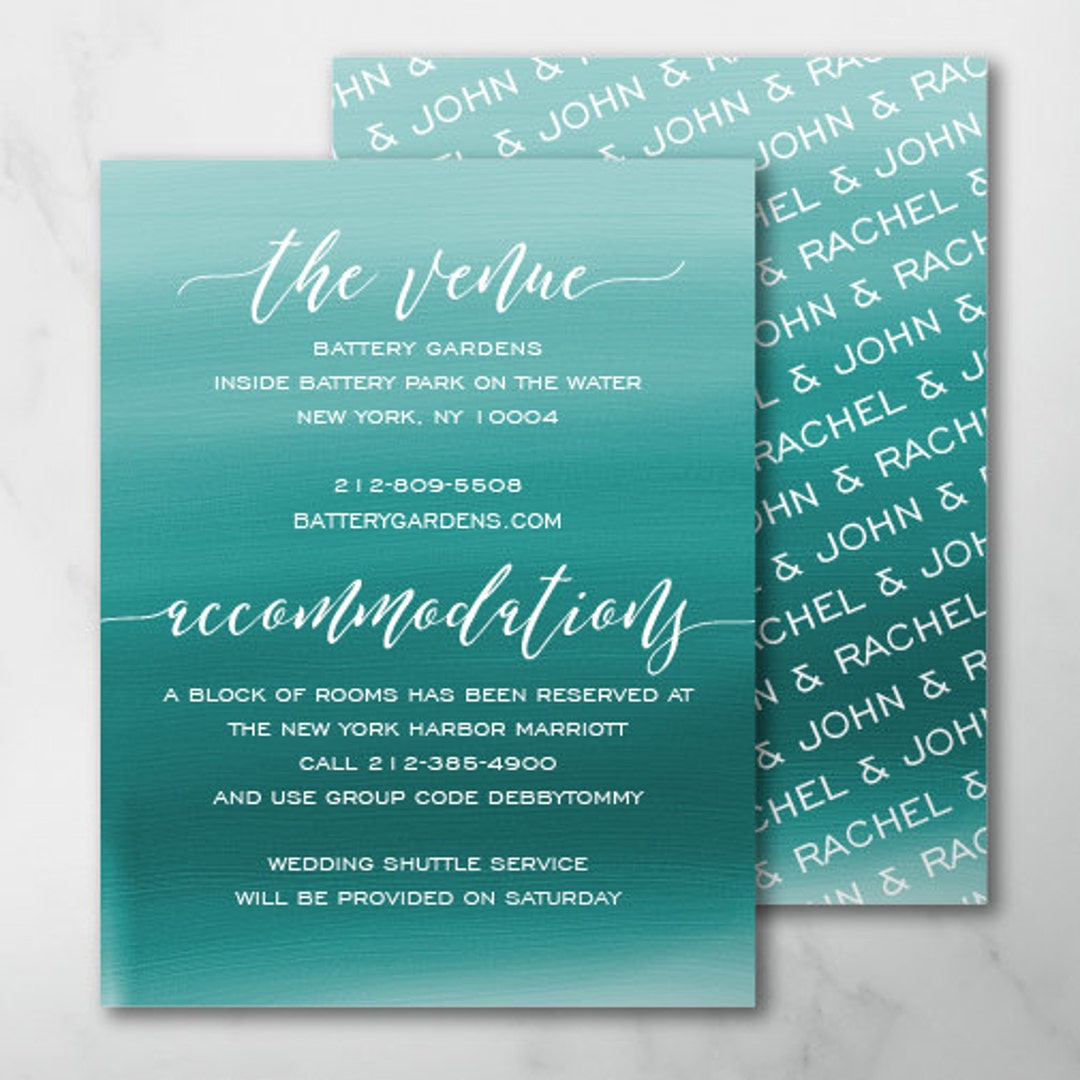 Rachel| Large Insert, Info Card, Digital Info Card, Printed Info Card ...
