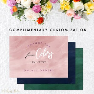 Watercolor Wedding Menus - Custom Printed Wedding Menu, Printable ...