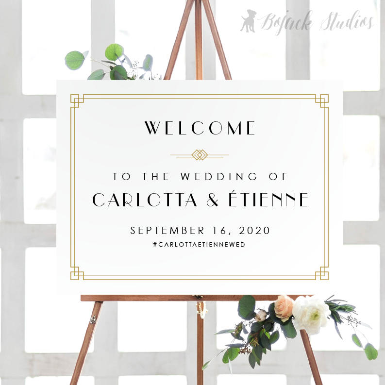 Simple Art Deco Welcome Poster Simple Welcome Sign DIY - Etsy