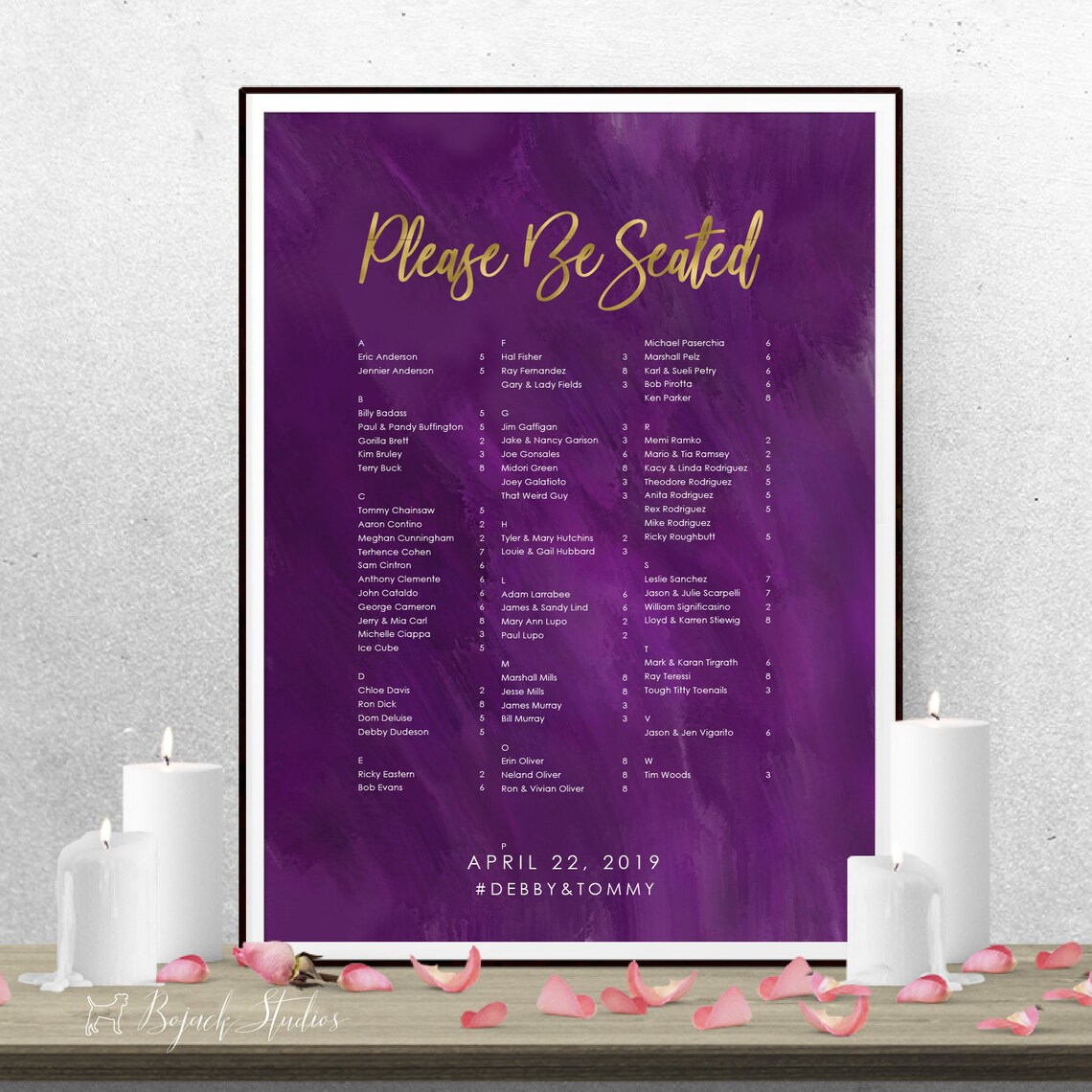 Watercolor Seating Chart Poster Printable Seating Chart | Etsy