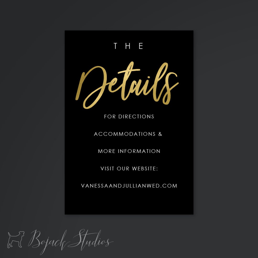 Modern Calligraphy Wedding Invitation, Wedding Website Card, Wedding ...