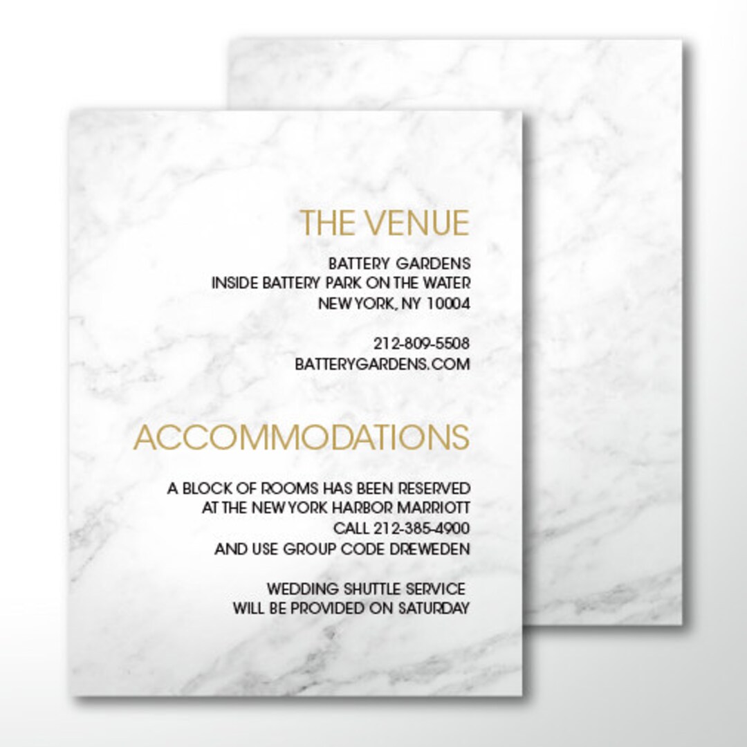 Drew Large Insert | Info Card | Digital Info Card | Printed Info Card ...