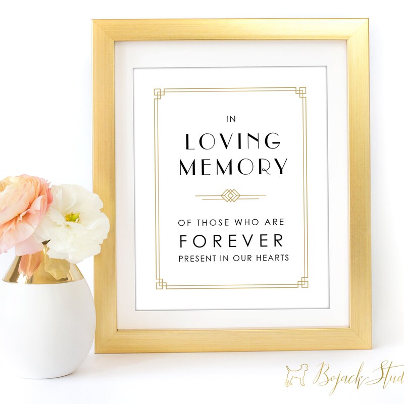 In Memoriam Sign - Etsy