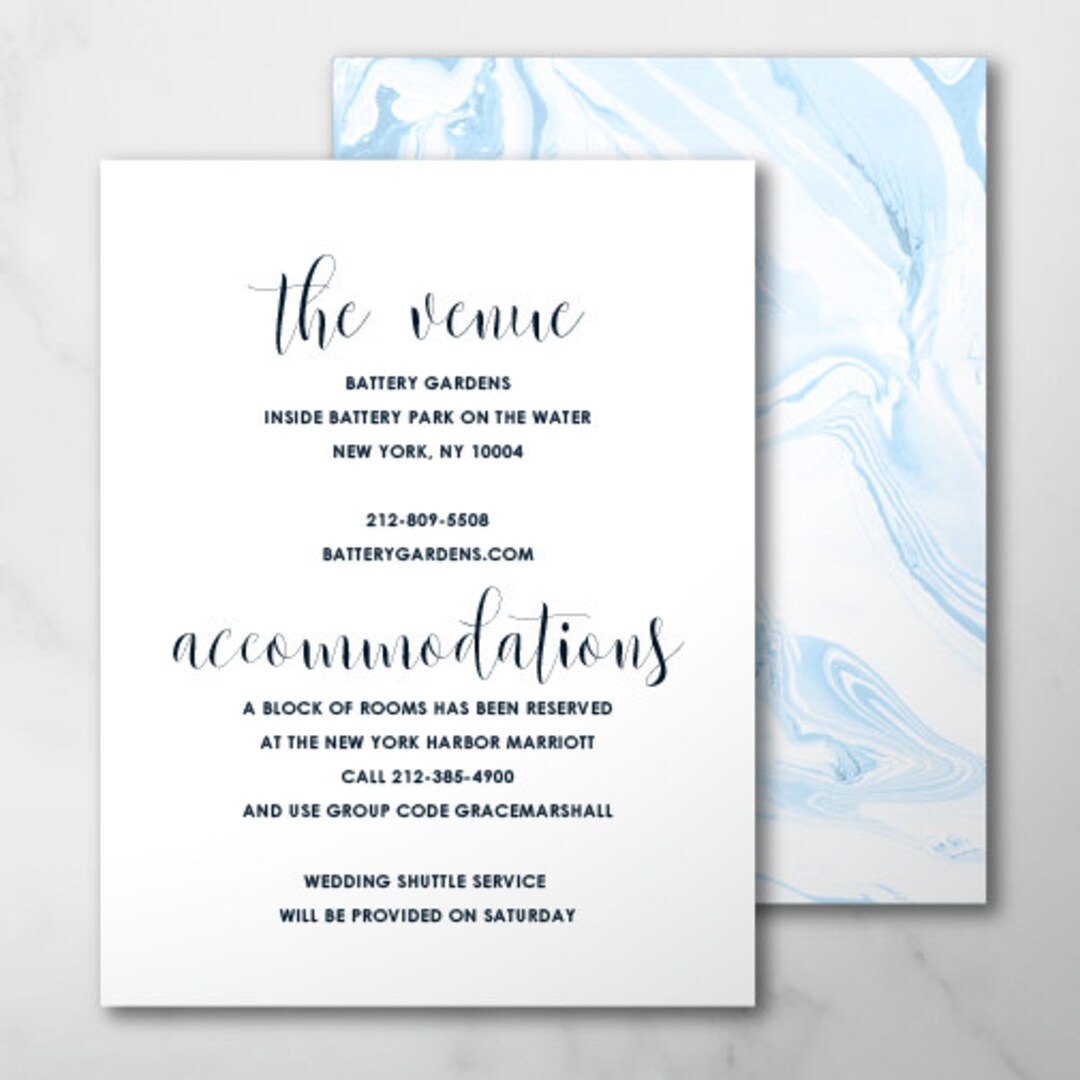Grace Large Insert | Info Card | Digital Info Card | Printed Info Card ...