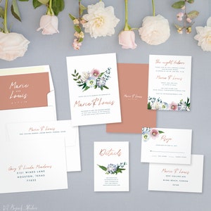 Vintage Floral Invitation, Floral Invitation, Vintage Wedding ...