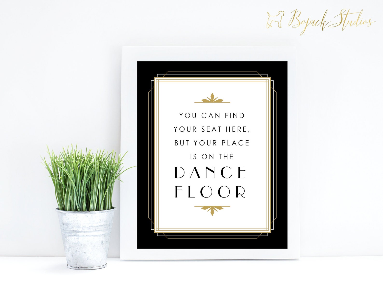 Dance Floor Sign Art Deco Dance Floor 8x10 Printable | Etsy