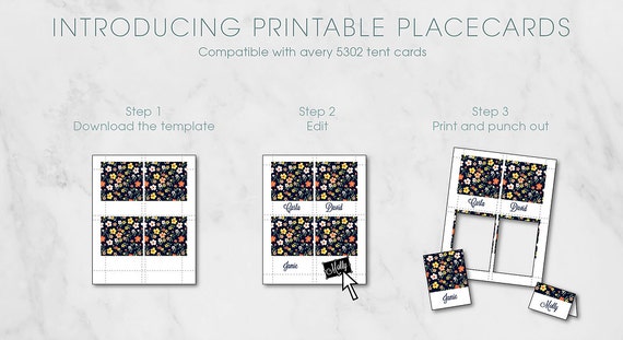 Avery Place Card Printable Template