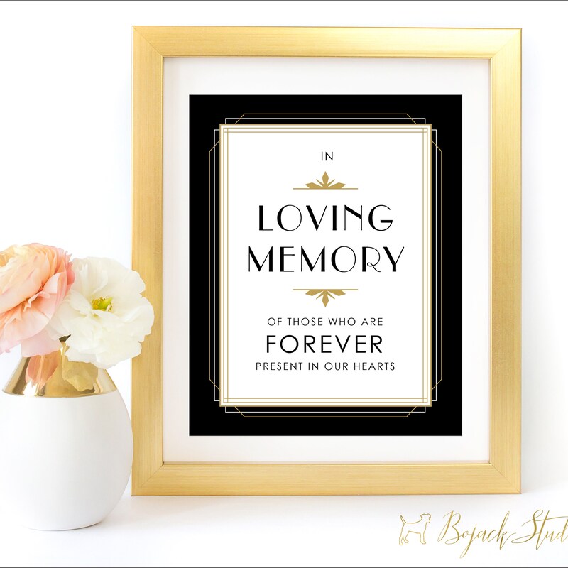 In Memoriam Sign - Etsy
