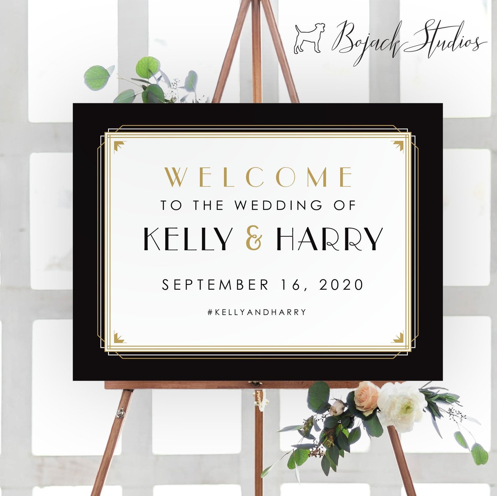 Art Deco Wedding Welcome Poster Wedding Welcome Poster | Etsy
