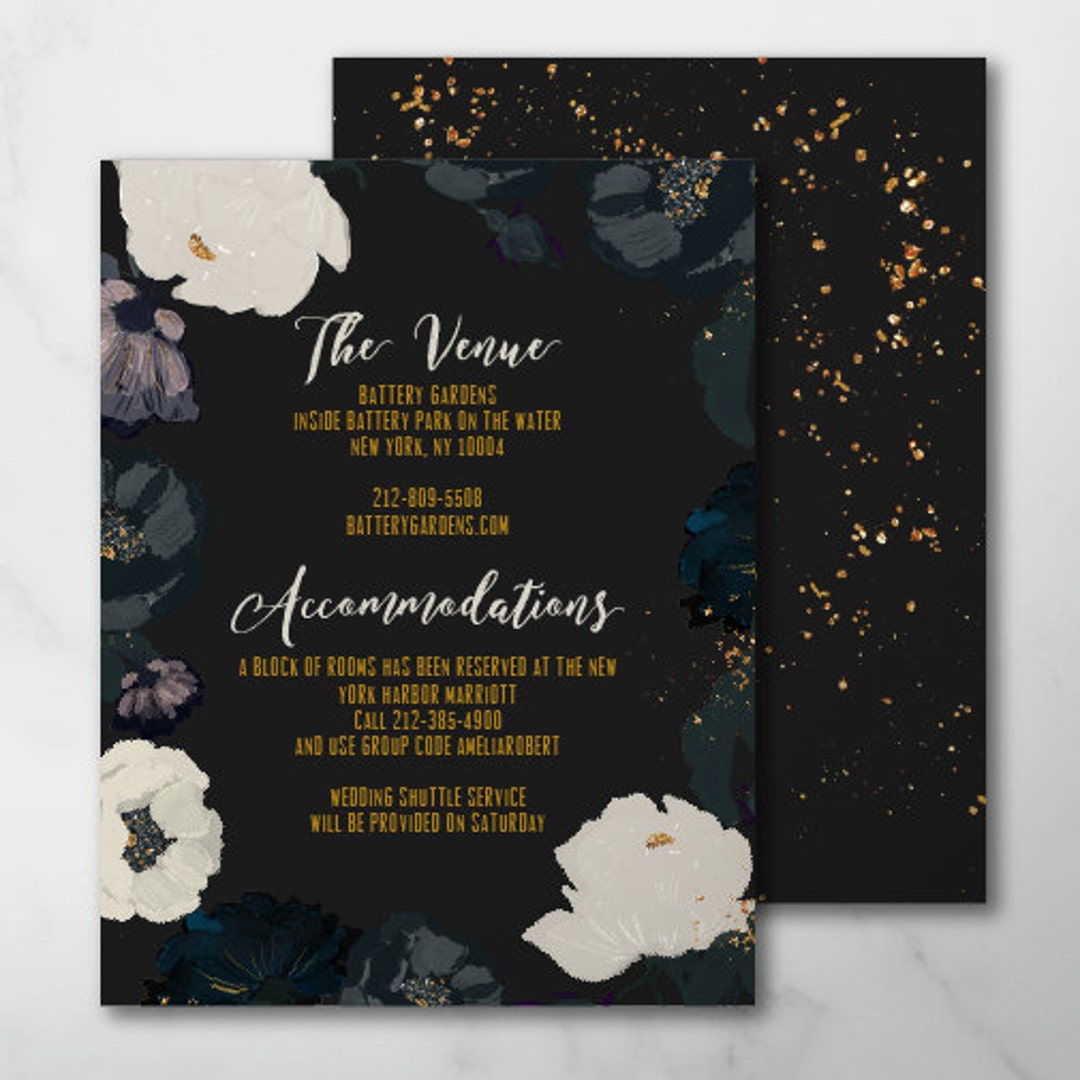 Amelia, Large Insert, Info Card, Digital Info Card, Printed Info Card ...