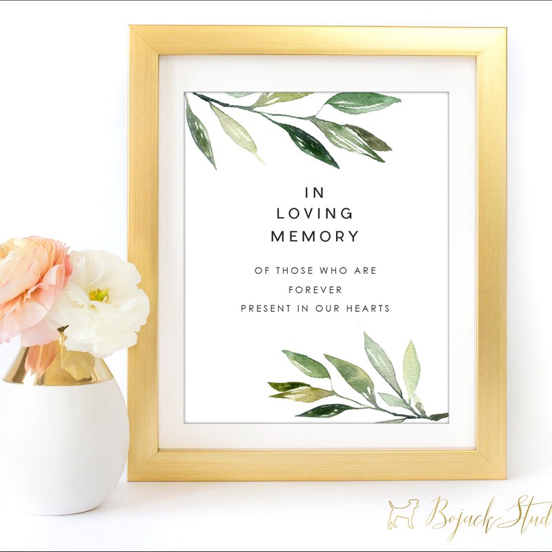 In Memoriam Sign - Etsy