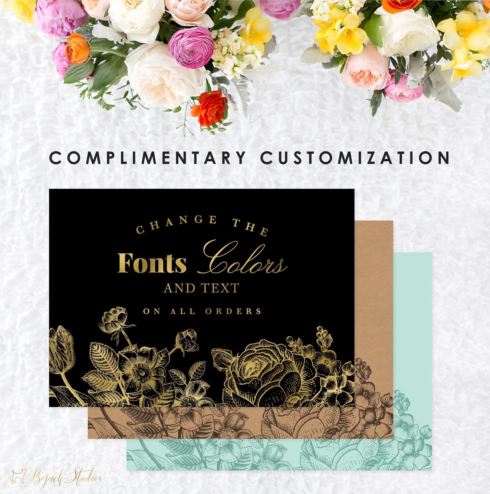 Floral Wedding Program Poster, Wedding Ceremony Poster Printable ...