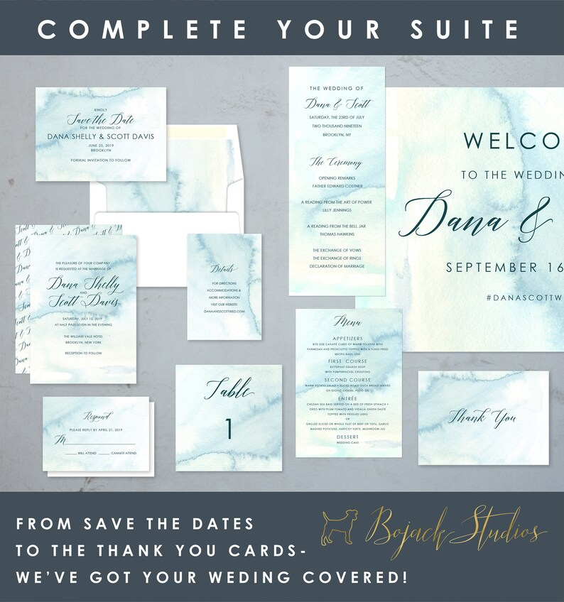 Watercolor Seating Chart Poster, Printable Seating Chart, Custom ...