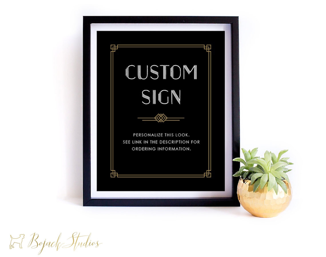 In Loving Memory Sign, Art Deco Sign, 8x10" Printable Wedding Sign ...