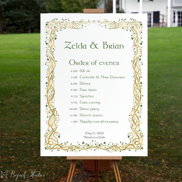 Wedding Schedule Sign - Etsy
