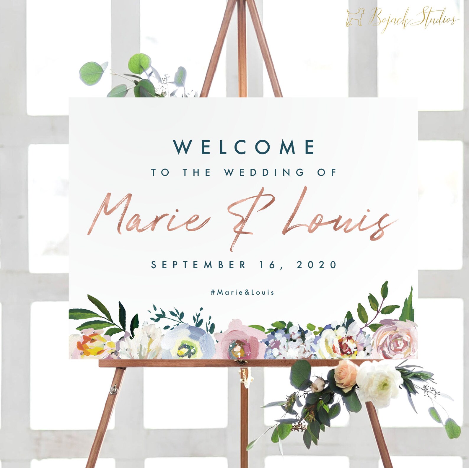 Floral Wedding Welcome Poster Wedding Welcome Sign Printable - Etsy