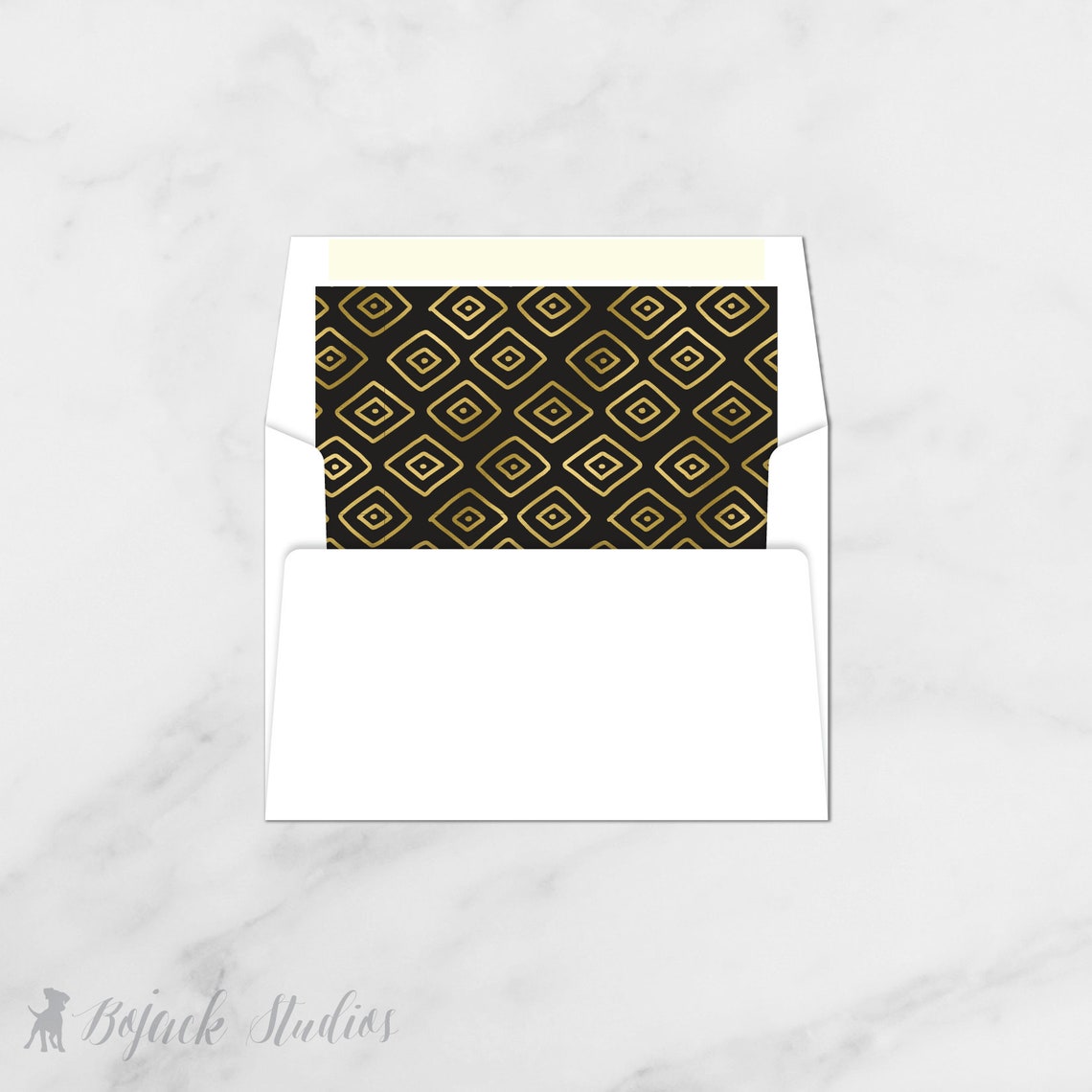 Modern Gold Geometric Wedding Insert, Info Card, Digital or Printed ...