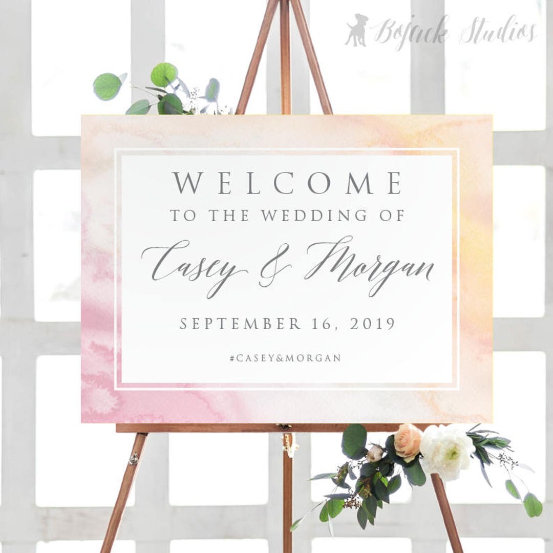 CASEY Wedding Welcome Poster, Wedding Welcome Sign, Printable Wedding ...