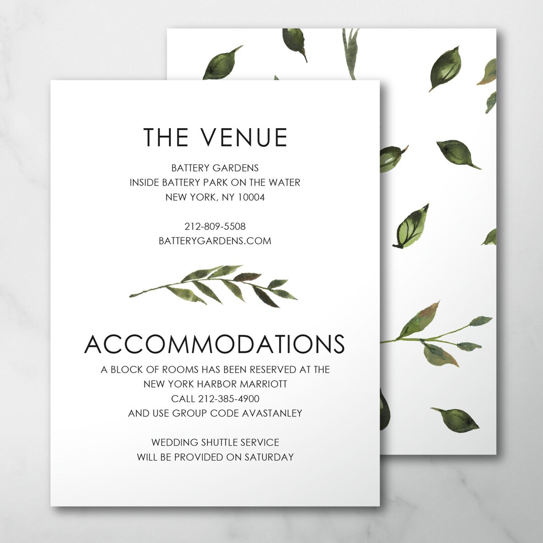 Ava, Large Insert, Info Card, Digital Info Card, Printed Info Card ...