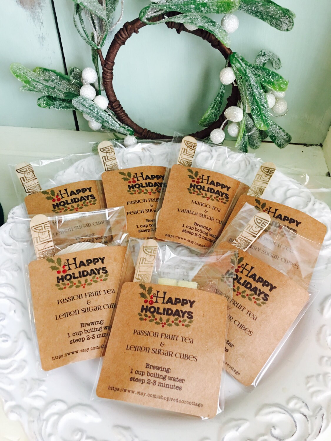 Christmas tea favors | Etsy