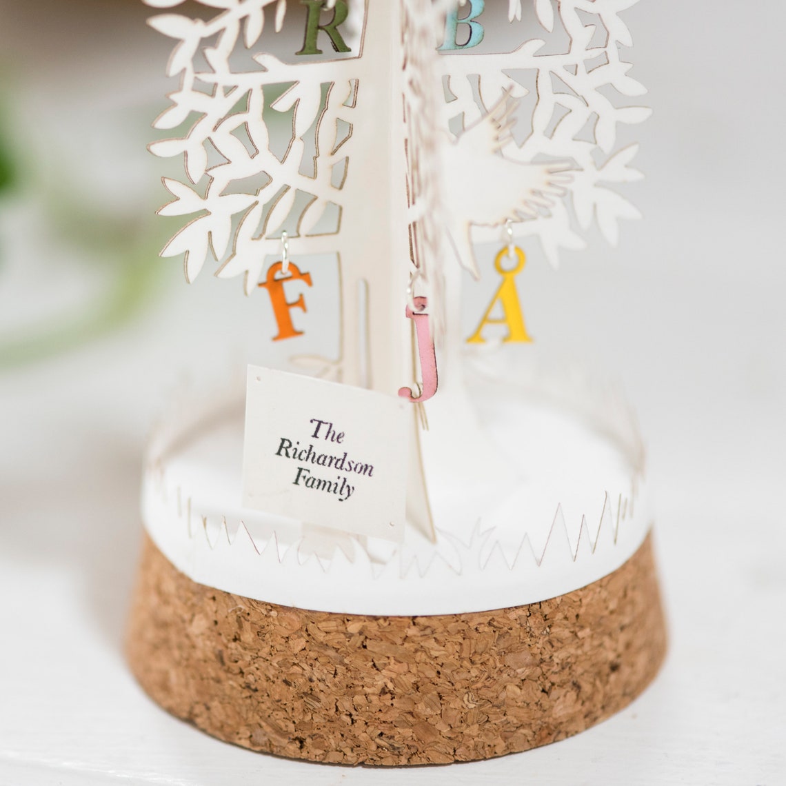 Family Tree Personalised Paper Sculpture, Mother's Day Gift - Etsy
