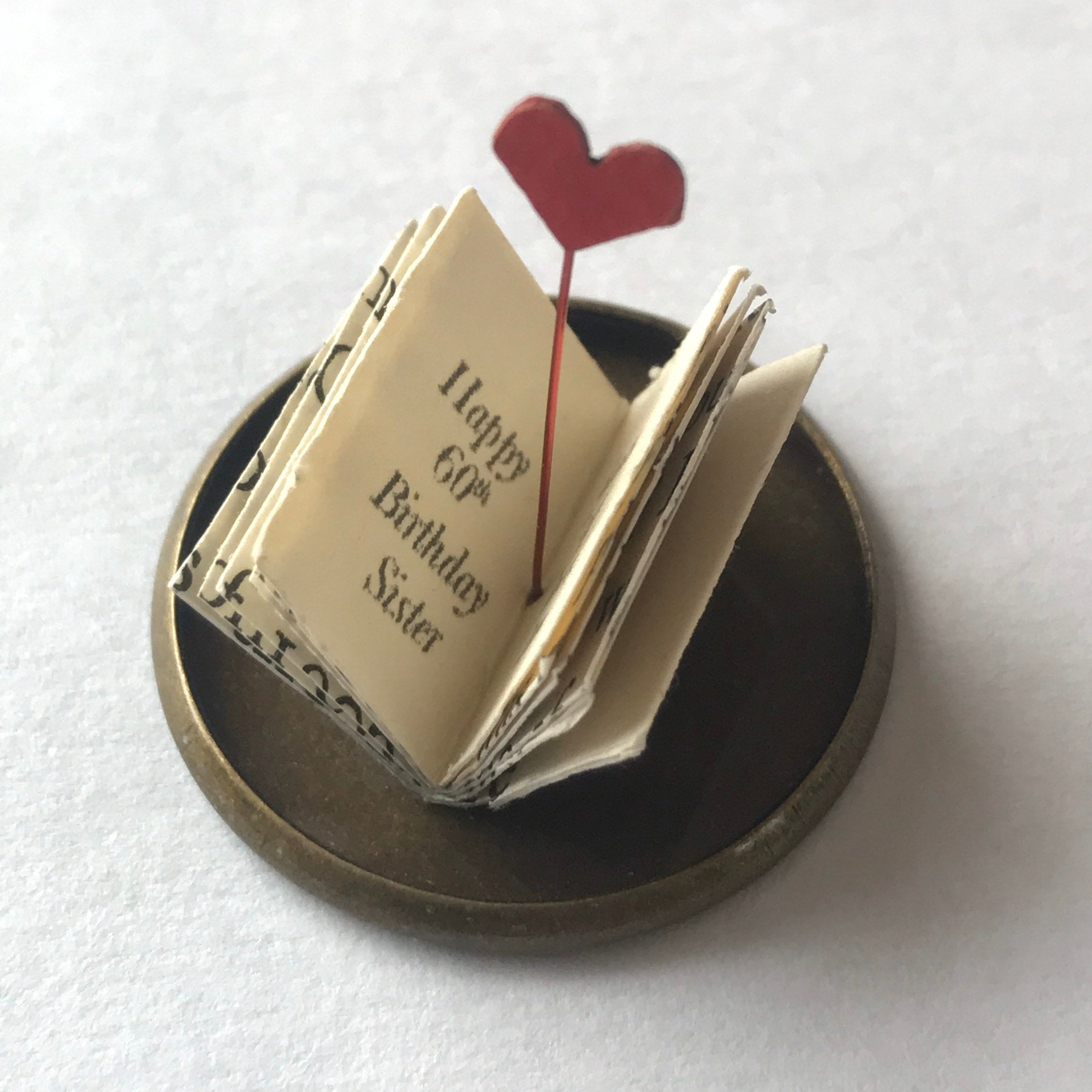 Personalised Message Inside Book Miniature Book Message in a | Etsy