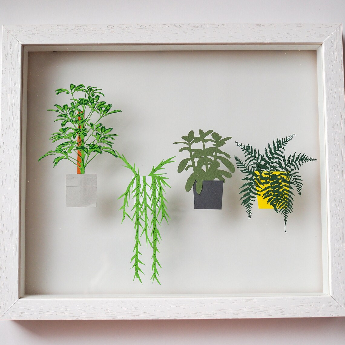 Paper Plant Framed Art Botanical Paper Art Handmade Paper - Etsy
