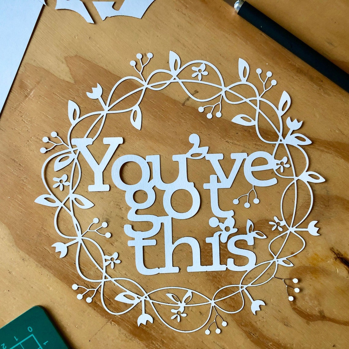 DIY Paper Cutting Kit Positive Affirmation Paper Craft Kit | Etsy