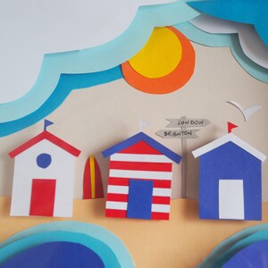 Paper Cutting DIY Beach Pattern Template, Paper Craft DIY Template ...