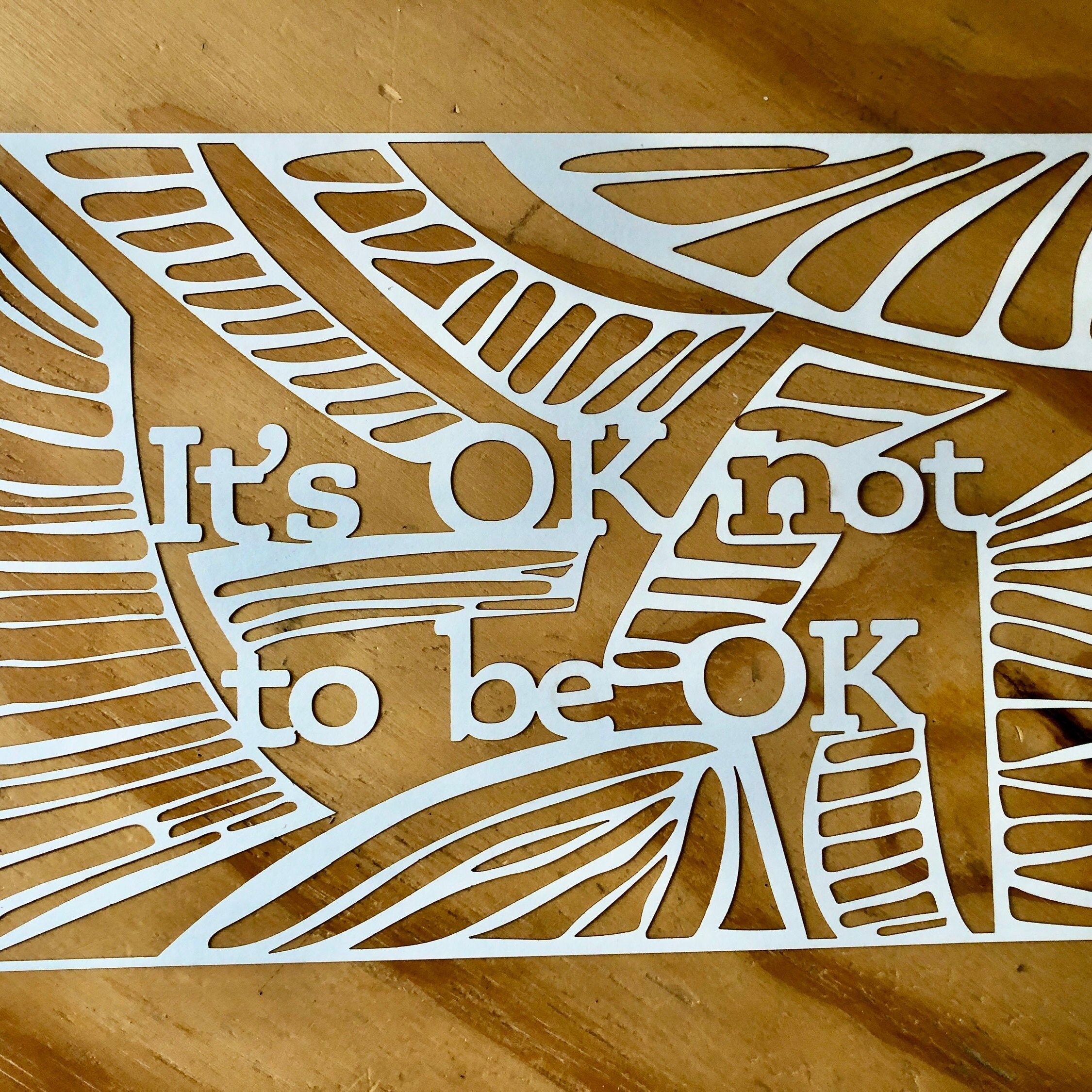 Mindful Paper Cutting Kit Positive Affirmation DIY Craft Kit | Etsy