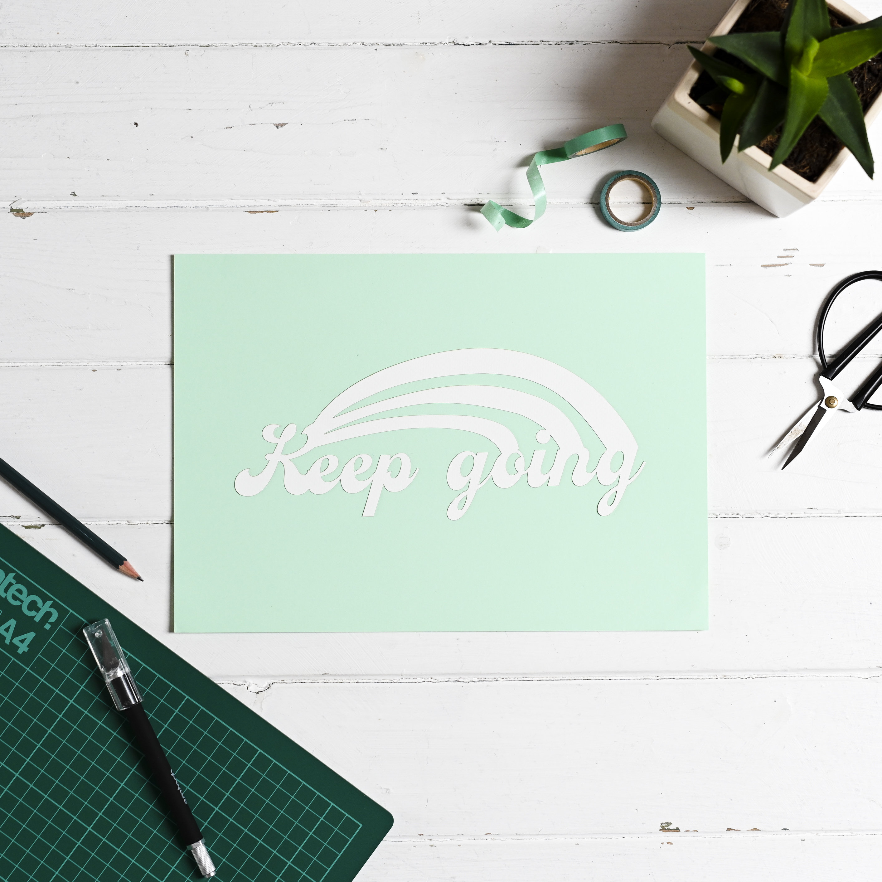 Mindful Paper Cutting Kit Positive Affirmation DIY Craft Kit | Etsy