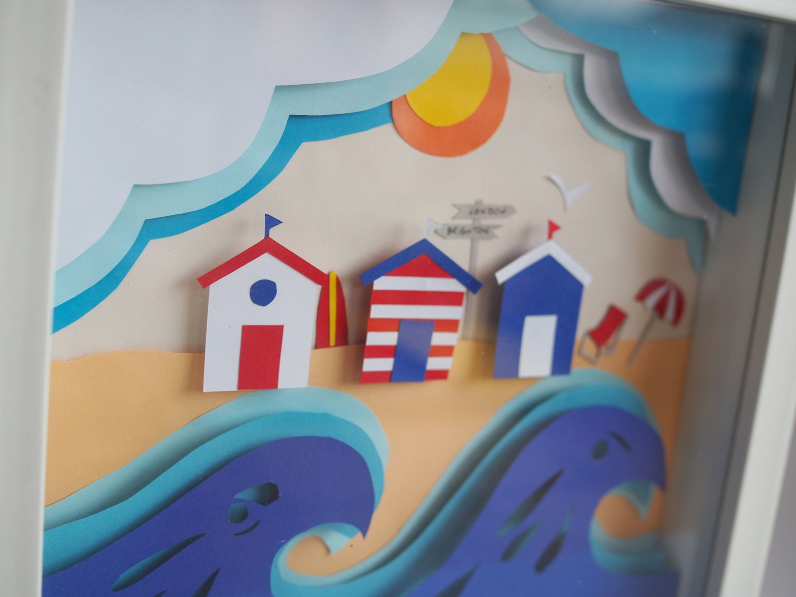 Paper Cutting DIY Beach Pattern Template Paper Craft DIY - Etsy