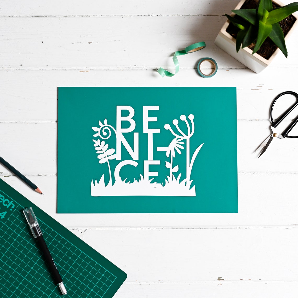 DIY Paper Cutting Kit Positive Affirmation Paper Craft Kit | Etsy