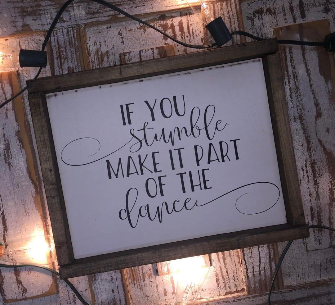 If You Stumble Hand Painted Framed Sign - Etsy