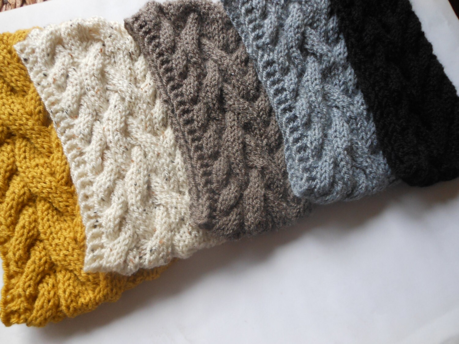 Cable Hand Knit Headband Ear Warmer Head Warmer Choose Color Etsy