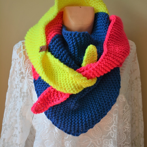 Neon Color Scarf - Etsy