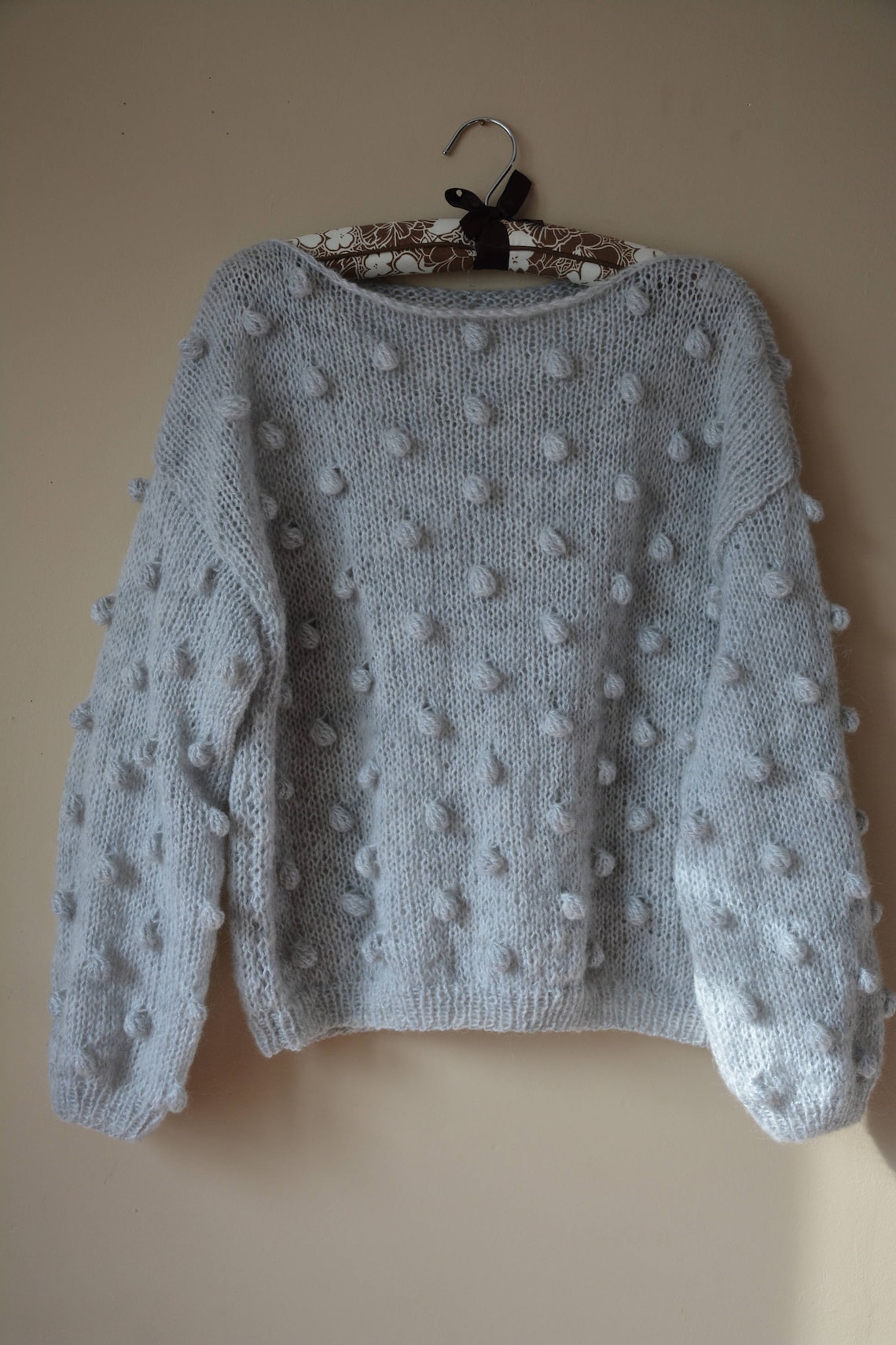 Hand Knit Popcorn Sweater Loose Knit Women's Sweater - Etsy