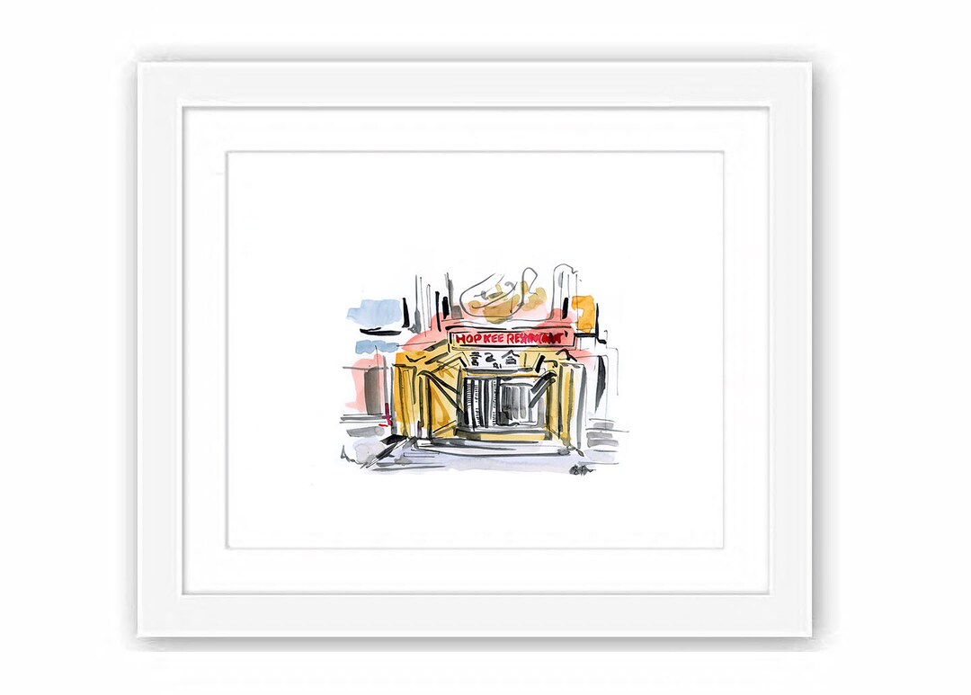 Print Hop Kee Chinatown New York City Illustration New York City ...