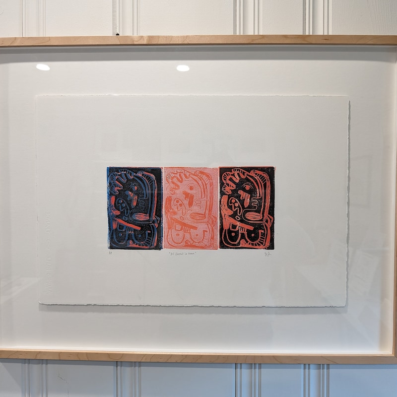 Abstract Lino Cut - Etsy