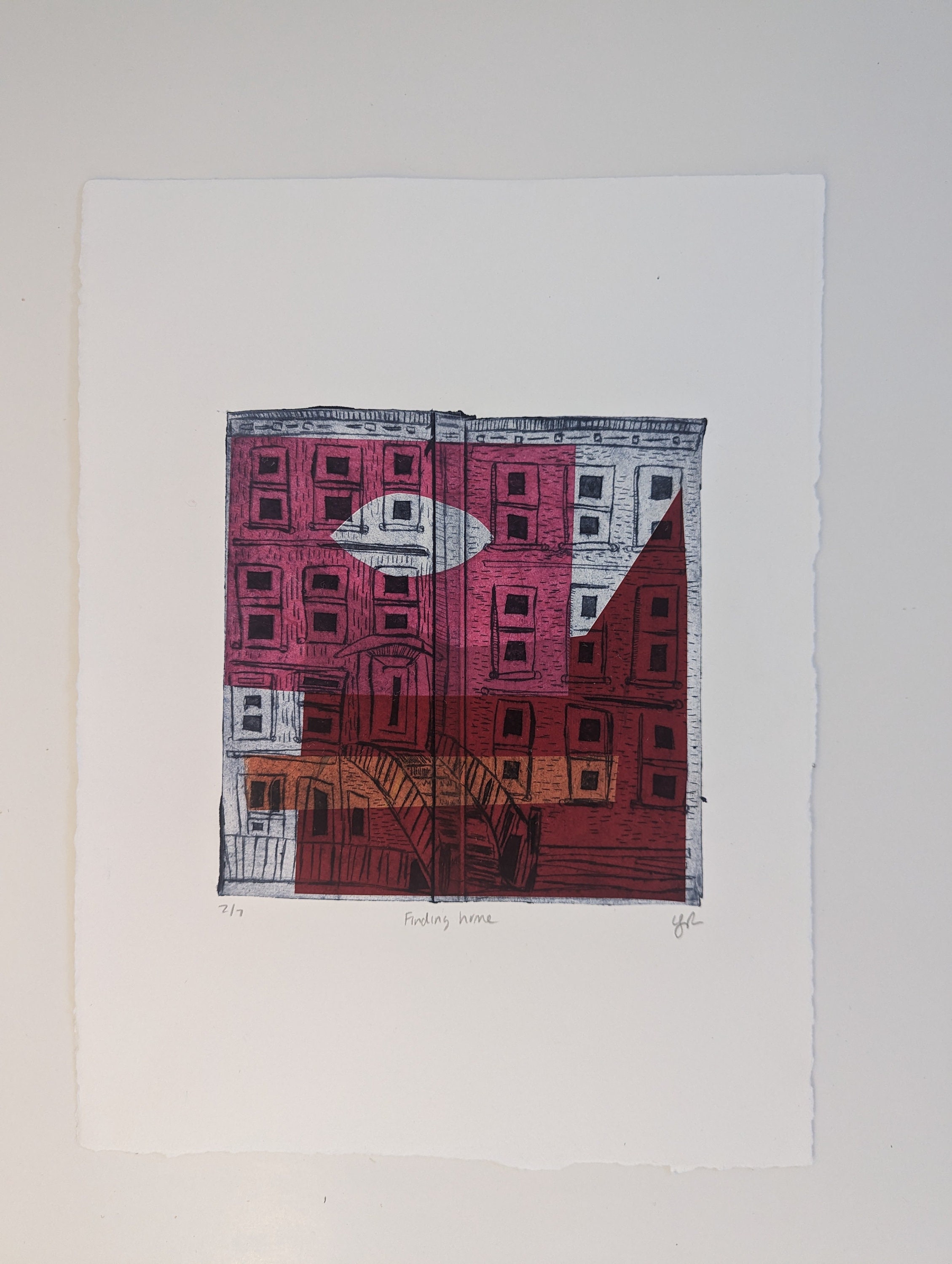 Original Intaglio and Chine Colle Print Finding Home 2 of 7 Printmaking ...