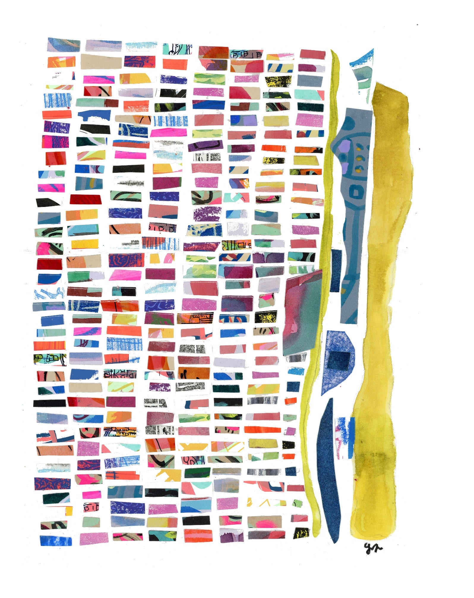 Upper East Side Map Collage Print and Framed New York City Abstract ...