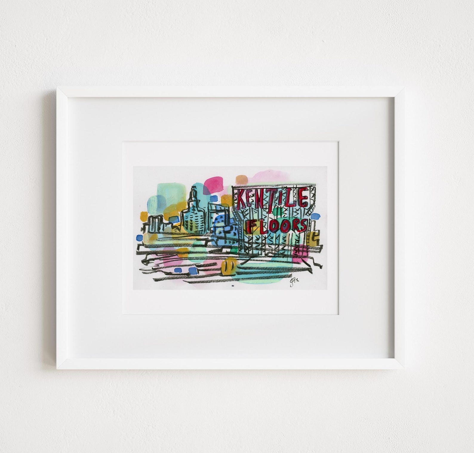 Brooklyn Kentile Floors Sign Gowanus - Printed and Framed - New York ...