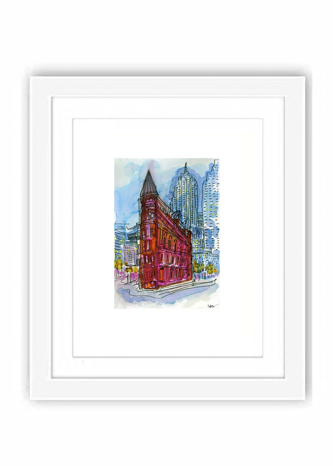 Toronto Gooderham Building Print: Watercolor & Ink City Illustration - Etsy