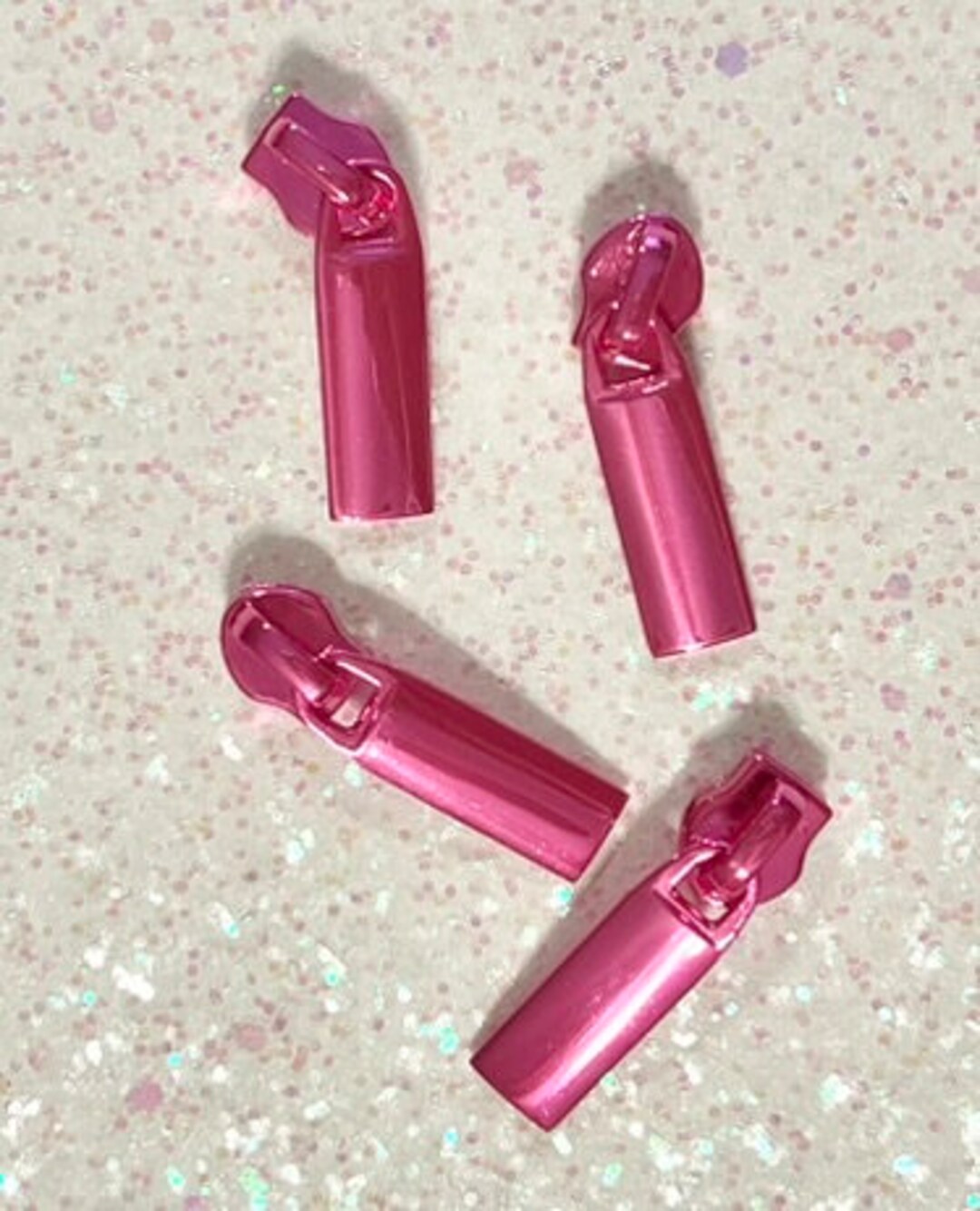 Flamingo Pink Metallic #5 Zipper Pull *set of 4* - Etsy