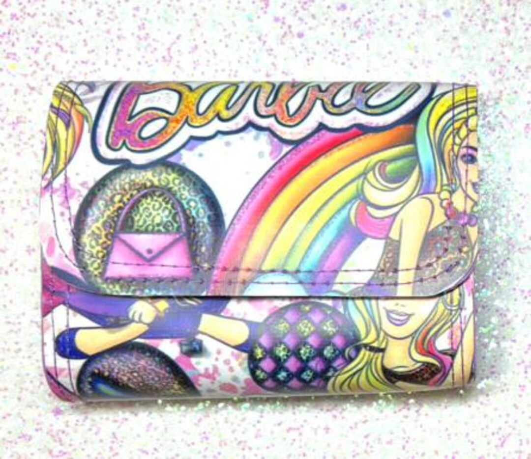 Barbie Inspired Credit Card Wallet, Magnetic Snap Closure - Etsy