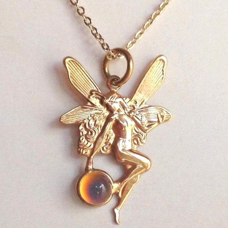 Secret Fairy Princess of Wishes - Mood Necklace - 5 Mm - Gold Plated ...