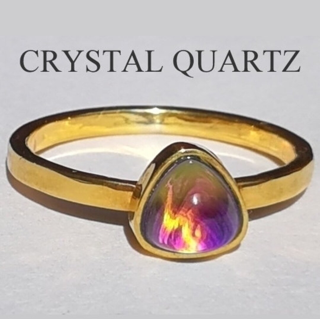 The Little Lord - Mood Ring - 6 Mm - 24k Gold Plated Sterling Silver ...