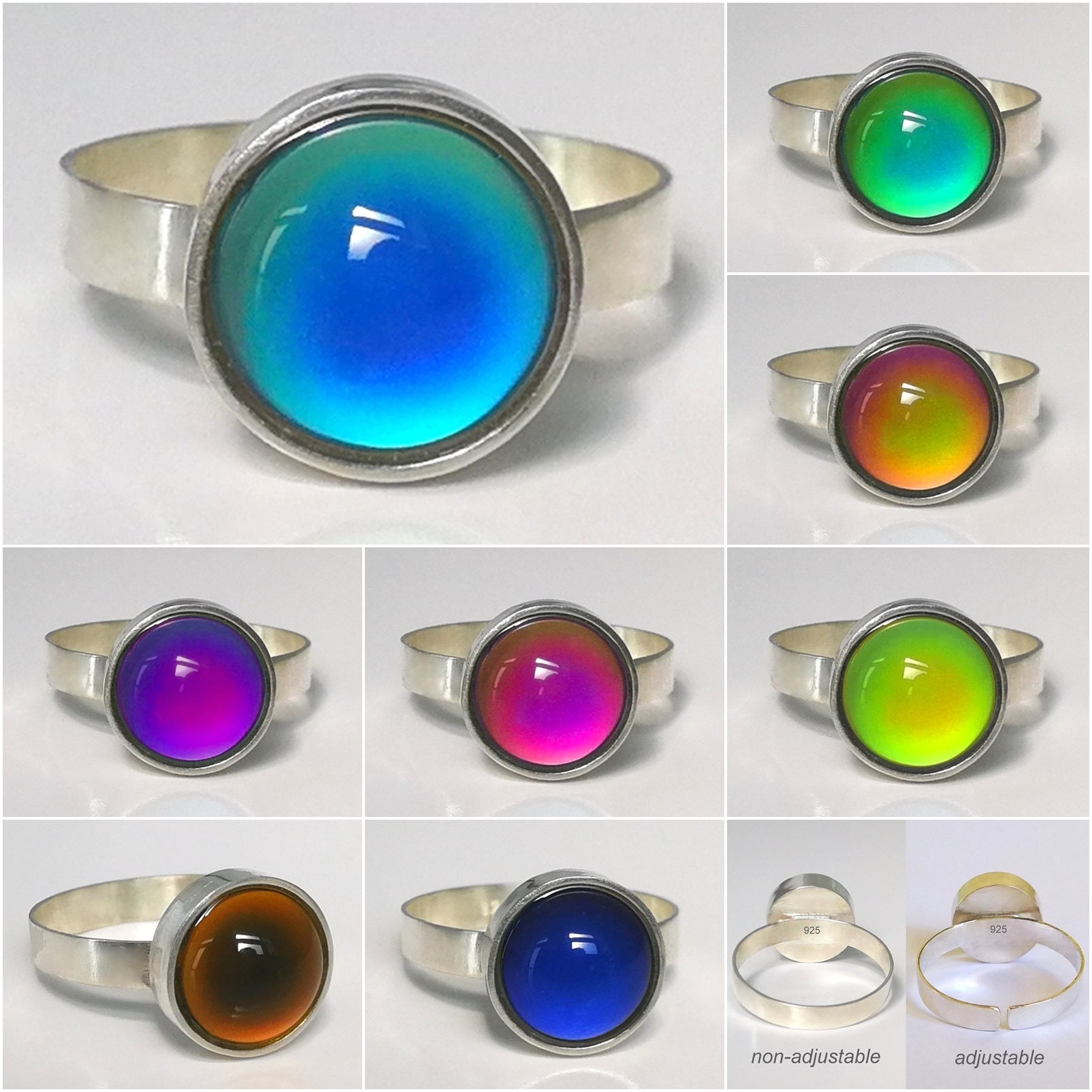 Princess of the Silver Light Mood Ring Adjustable or | Etsy