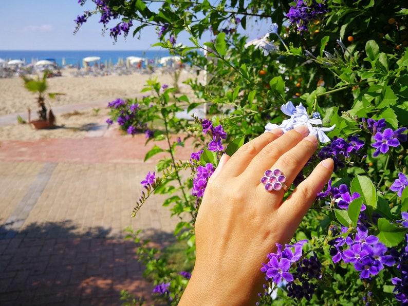 Flower of Light - Mood Ring - Sterling Silver 925 - Etsy